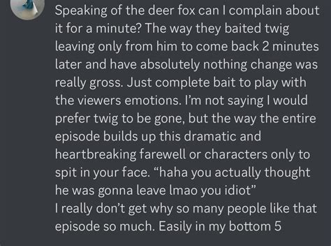 Thoughts On This Take For The Deerfox R Hildatheseries