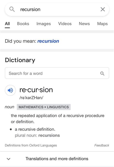 works with recursion as well r recursion