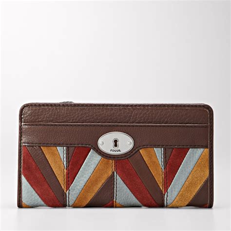 Fossil® Wallets Checkbook Walletswomen Maddox Zip Clutch Sl3855