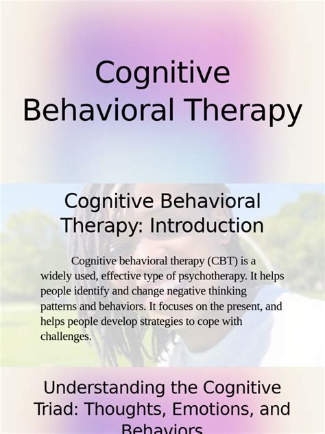 Cognitive Behavioral Therapy Guide Pdf Cognitive Behavioral Therapy
