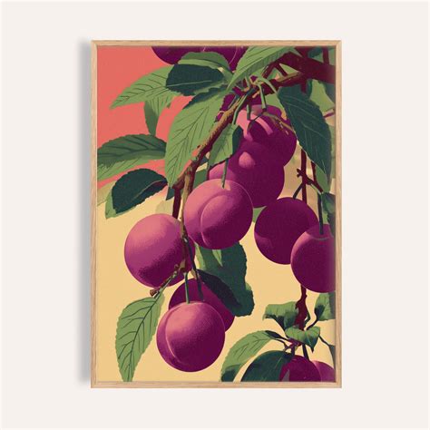 Plum Tree Poster Botanical Wall Art Print