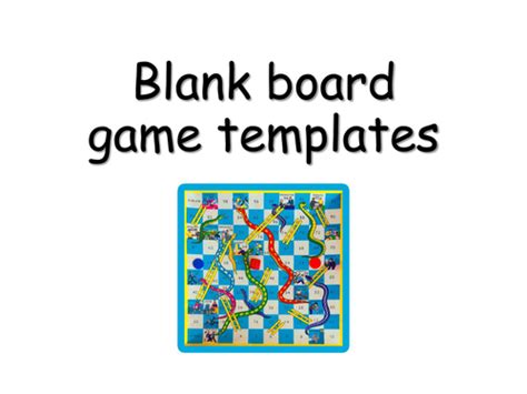 Blank Board Game Templates By Choralsongster Teaching Resources Tes