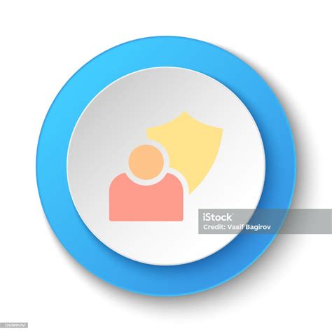 Round Button For Web Icon User Security Button Banner Round Badge Interface For Application