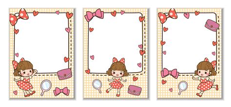 Cute Element Frame With Cute Sweet Orange Girl 34712416 Vector Art At
