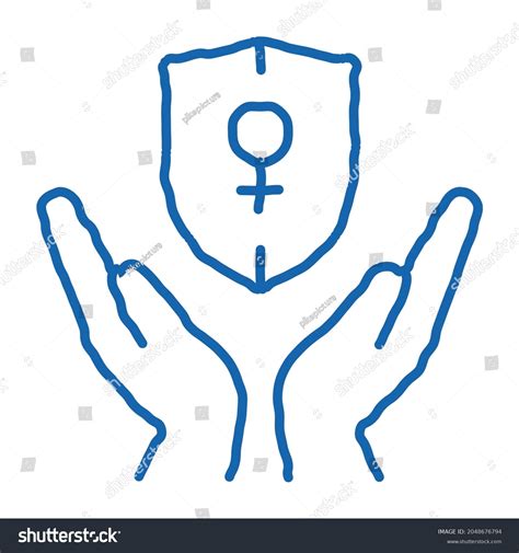 protection female sex sketch icon vector stock vector royalty free