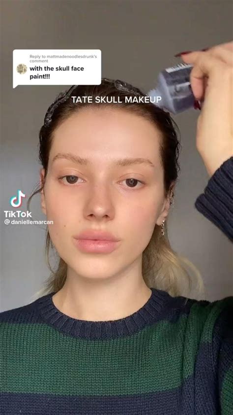 Halloween Makeup From Ahs Tate Langdon Halloween Makeup Makeup Tutorial Halloween Makeup Easy