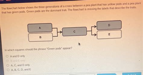 Solved The Flowchart Below Shows The Three Generations Of A Cross