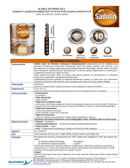 Karta Techniczna Informacje O Produkcie Dane Techniczne