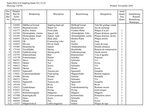 Josef Kihlberg Stapler Parts