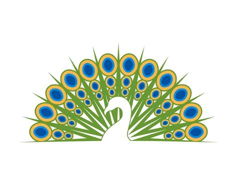 Premium Vector Beautiful Peacock Spread Feather Logo