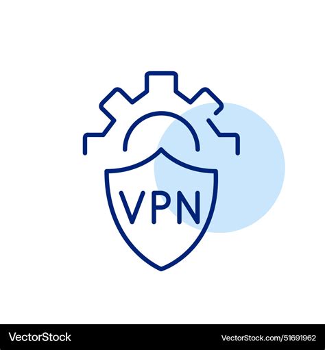 Vpn Shield And Cogwheel Configurable Security Vector Image