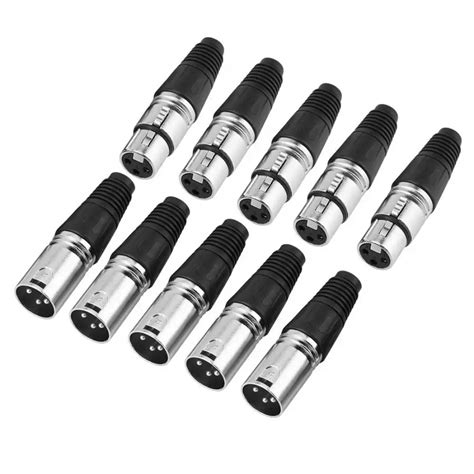 Conector Do Cabo De Microfone XLR Adaptador De Microfone Plugue Macho F