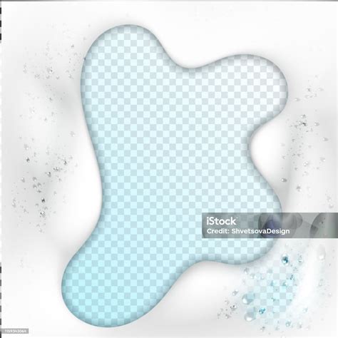 투명 한 배경에 격리 된 거품 효과 비누 젤 또는 샴푸 버블오버레이 텍스처 벡터 면도 광고 디자인에 대한 무스 폼 상단보기 패턴