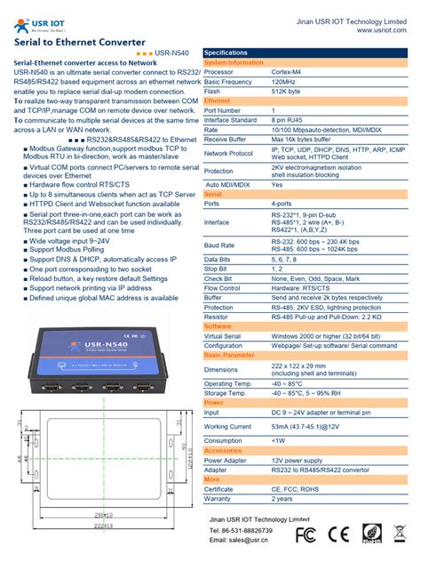 Datasheet Usr N540 Datasheet 1687230152 Pdf