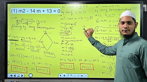 Quadratic Equation Factorisation Completing Square Method Formula Method Youtube