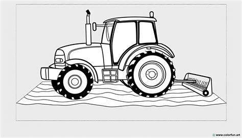 Coloriage Dun Tracteur De Ferme à Télécharger Ou à Imprimer Gratuitement