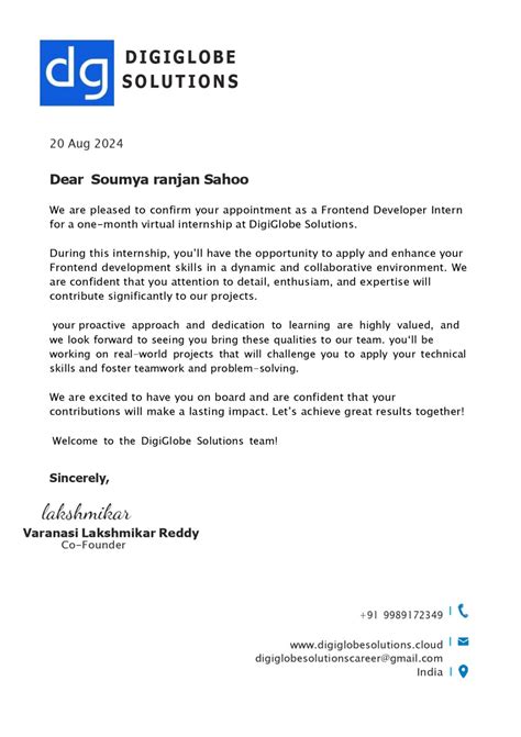 Soumya Ranjan Sahoo On Linkedin Internship Frontenddevelopment