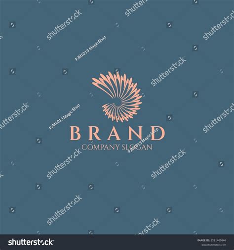 Nautilus Shell Abstract Spiral Geometric Shape Stock Vector Royalty