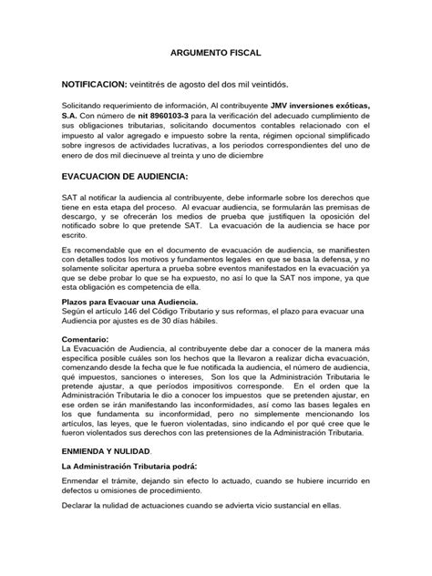 Argumento Fiscal Pdf Impuestos Derecho Constitucional