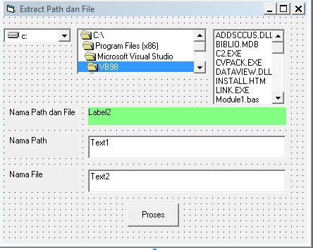 All About VB Mendapatkan Alamat File Dan Path Serta Memisahkannya Dengan Kode Vb6