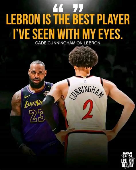 Breaking News Cade Cunningham Calls Lebron James The Goat See More Successsport360