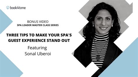 Bonus Tips Spa Leader Master Class Series Ft Sonal Uberoi Youtube