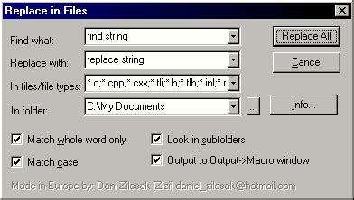 Replace In Files Addin Codeproject