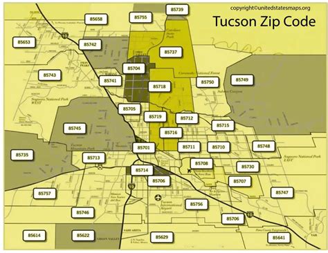 Zip Code Map Tucson Arizona Realtor