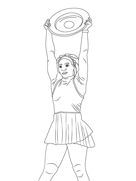 Serena Williams Coloring Page