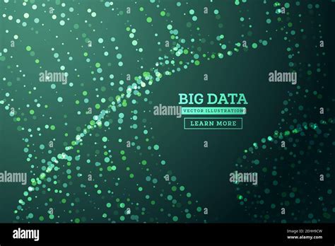 Big Data Concept Abstract Background Wave Of Dots And Weave Lines Network Connection