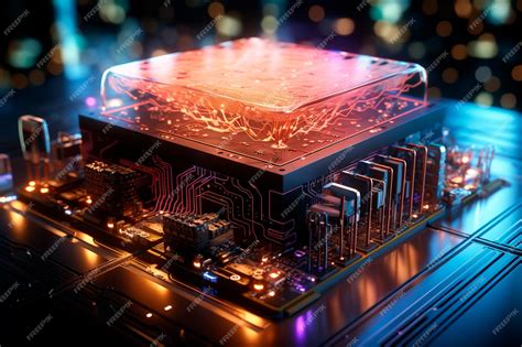 Premium Ai Image Brain With Microcircuit Inside High Quality Technology