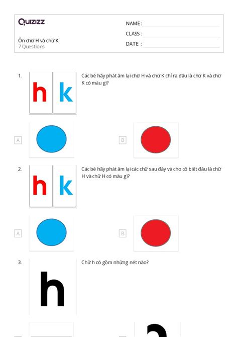 Hơn trang tính Chữ H cho Lớp trên Quizizz Miễn phí Có thể in