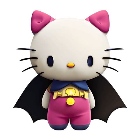 Hello Kitty Als Batman Chibi · Creative Fabrica