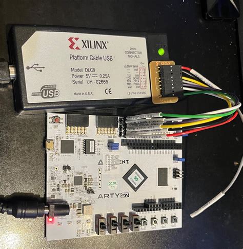 Arty S7 50 With Xilinx Programming Cable On J9 To See Fpga Fpga