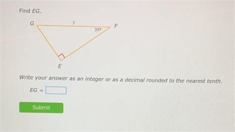 Solved Find Eg 7 F 35° E Write Your Answer As An Integer Or