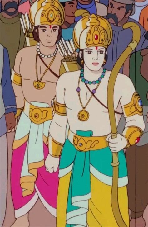 Lord Rama And Lakshmana Vector Illustration Character God Illustrations Indian Comics