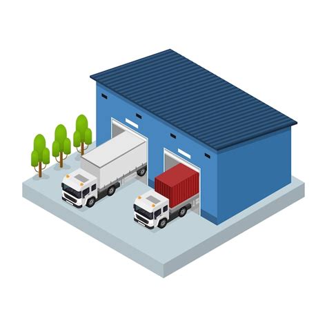 Premium Vector Logistic Service Business Concept 3d Isometric View