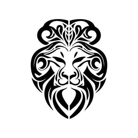 Vector Logo Of A Black And White Lion Vector Art At Vecteezy