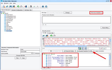 6 Source Transformation File Specification Editor Tutorial