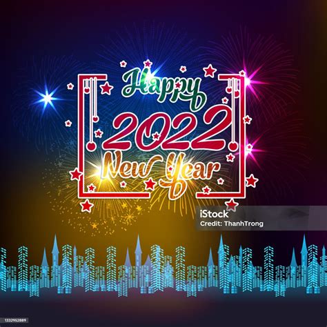 2022년 새해 복 많은 불꽃놀이가 터져 나오다 메리 크리스마스 축제에 대한 배경 튀니지에 대한 스톡 벡터 아트 및 기타 이미지