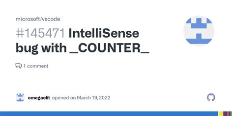 Intellisense Bug With Counter · Issue 145471 · Microsoftvscode · Github