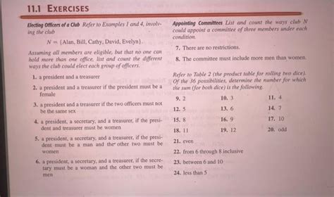 Solved 111 Exercises111 Counting By Systematic Listing