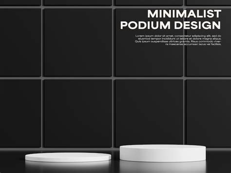 검은 바탕 의 현실적 인 색 포디움 프리미엄 Psd 파일