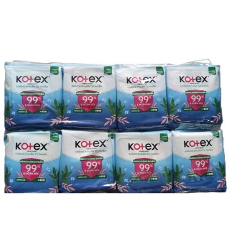 LỐC 8 GÓI BĂNG VỆ SINH KOTEX HẰNG NGÀY KHÁNG KHUẨN GÓI 8 MIẾNG