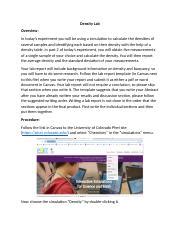 Understanding Density Through Lab Experiment Course Hero