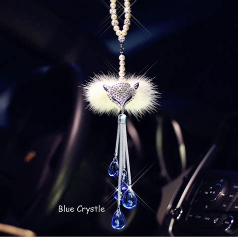 Bling Висящ аксесоар за кола за момичета Кристална висулка в автомобилно огледало за обратно