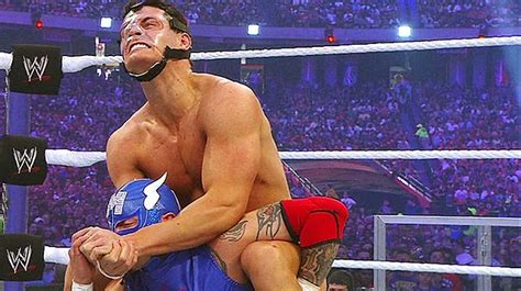 Historia Del Wrestling Rey Mysterio Vs Cody Rhodes Wrestlemania Xxvii