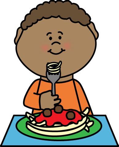 Boy Eating Spaghetti Clip Art Boy Eating Spaghetti Image Black And