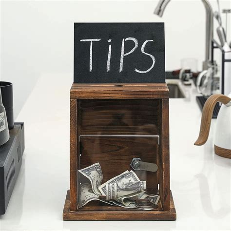 Tip Boxes With Locks Tip Jars For Restaurants Free Shipping Myt