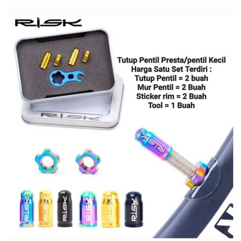 Jual Risk Titanium Tutup Pentil Presta Pentil Kecil Mur Pentil Kecil Sepeda Roadbike Fixie